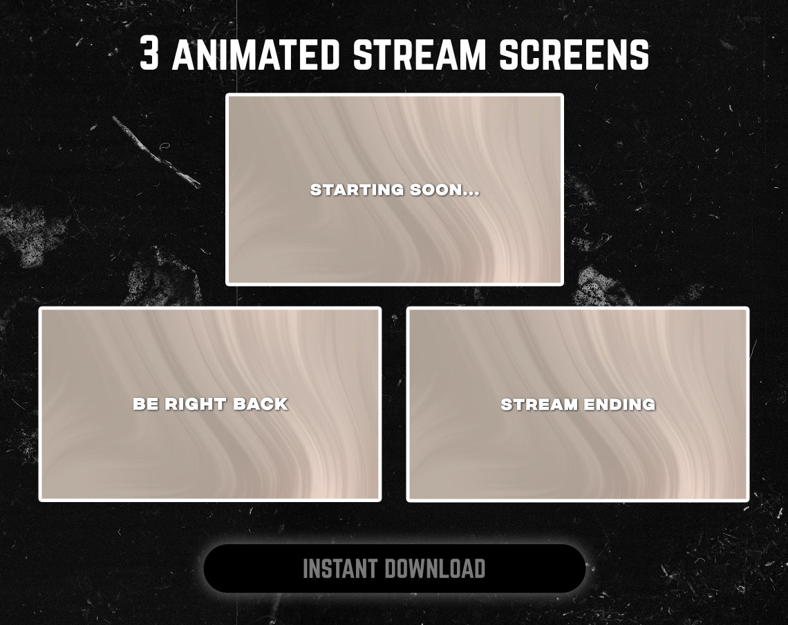 Beige Twitch Overlay - Beige Aesthetic - Starting Screen - Be Right ...