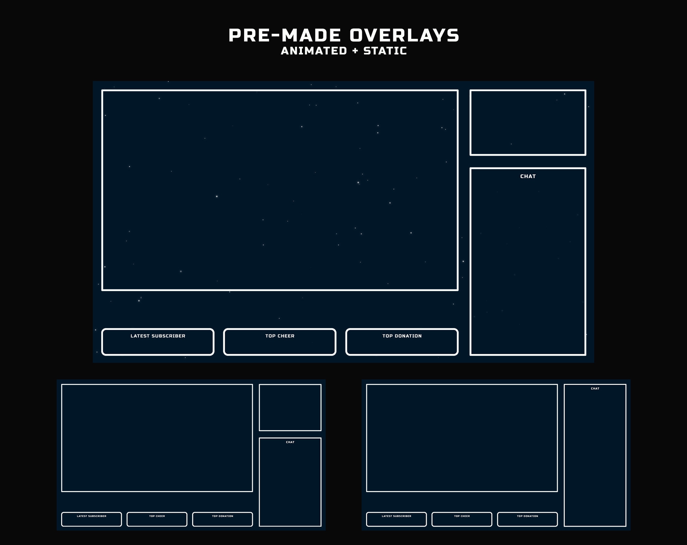 Minimalism Twitch Overlay Package Minimalist Themed Stream Overlay Package Etsy