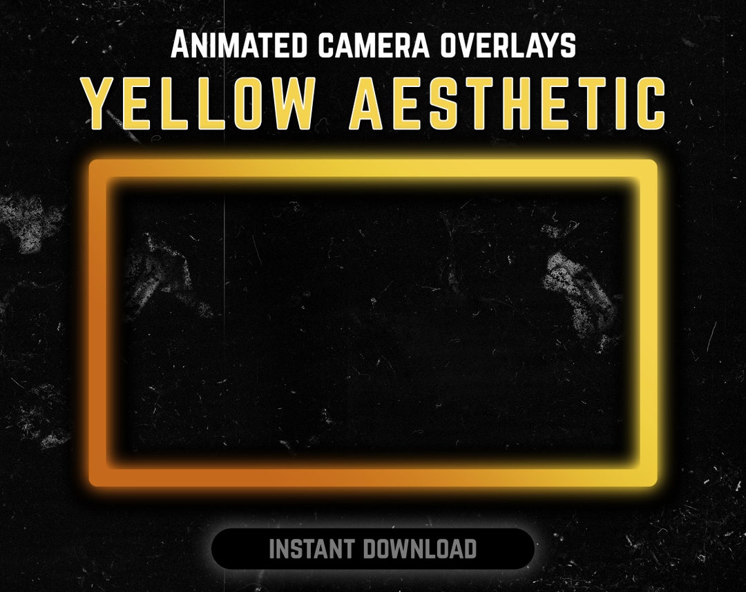Animated Yellow Webcam Border: Twitch Stream Overlay (WEBM) - Etsy