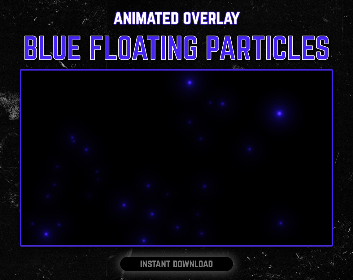 Animated Foating Particles Overlay Blue Glowing Particle - Etsy
