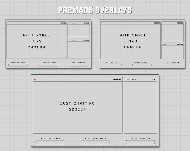 Animated Bright Twitch Overlay Package Minimal Retro 8-bit - Etsy UK