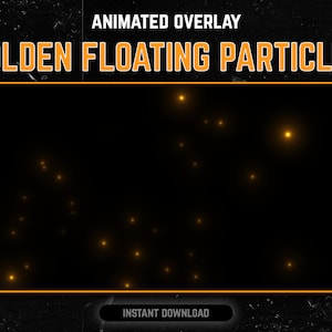 Animated Foating Particles Overlay - Orange / Golden Glowing Particle ...
