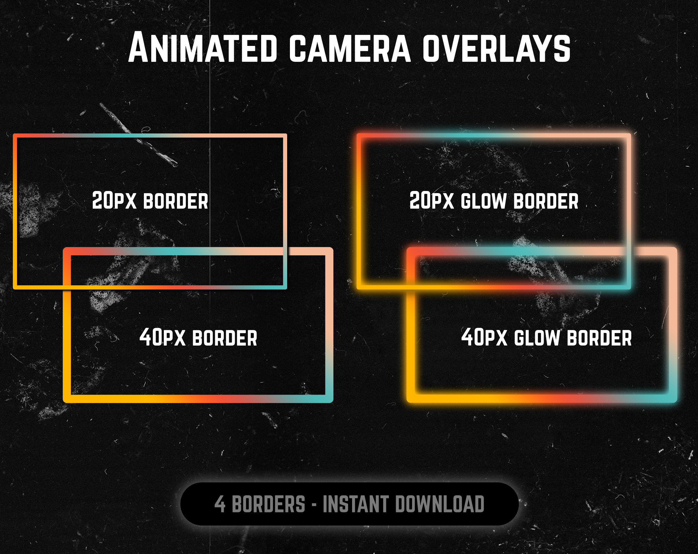 Twitch Animated Webcam Border Frame - VSCO COLORS Aesthetic Camera ...