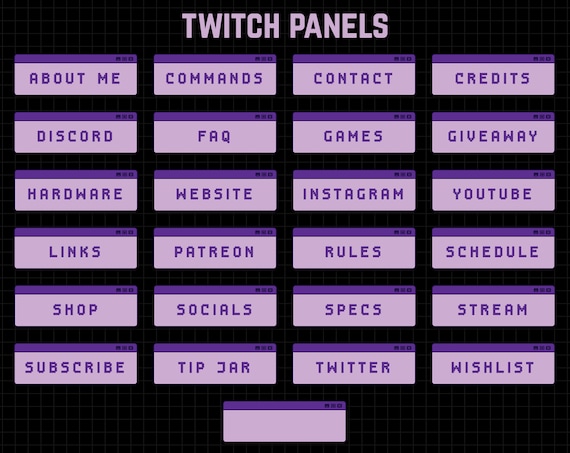 Twitch Panels Purple Retro Computer Window Panels for - Etsy