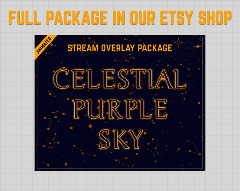 Celestial Twitch Screens Animated Celestial Purple Sky Stream Screens ...