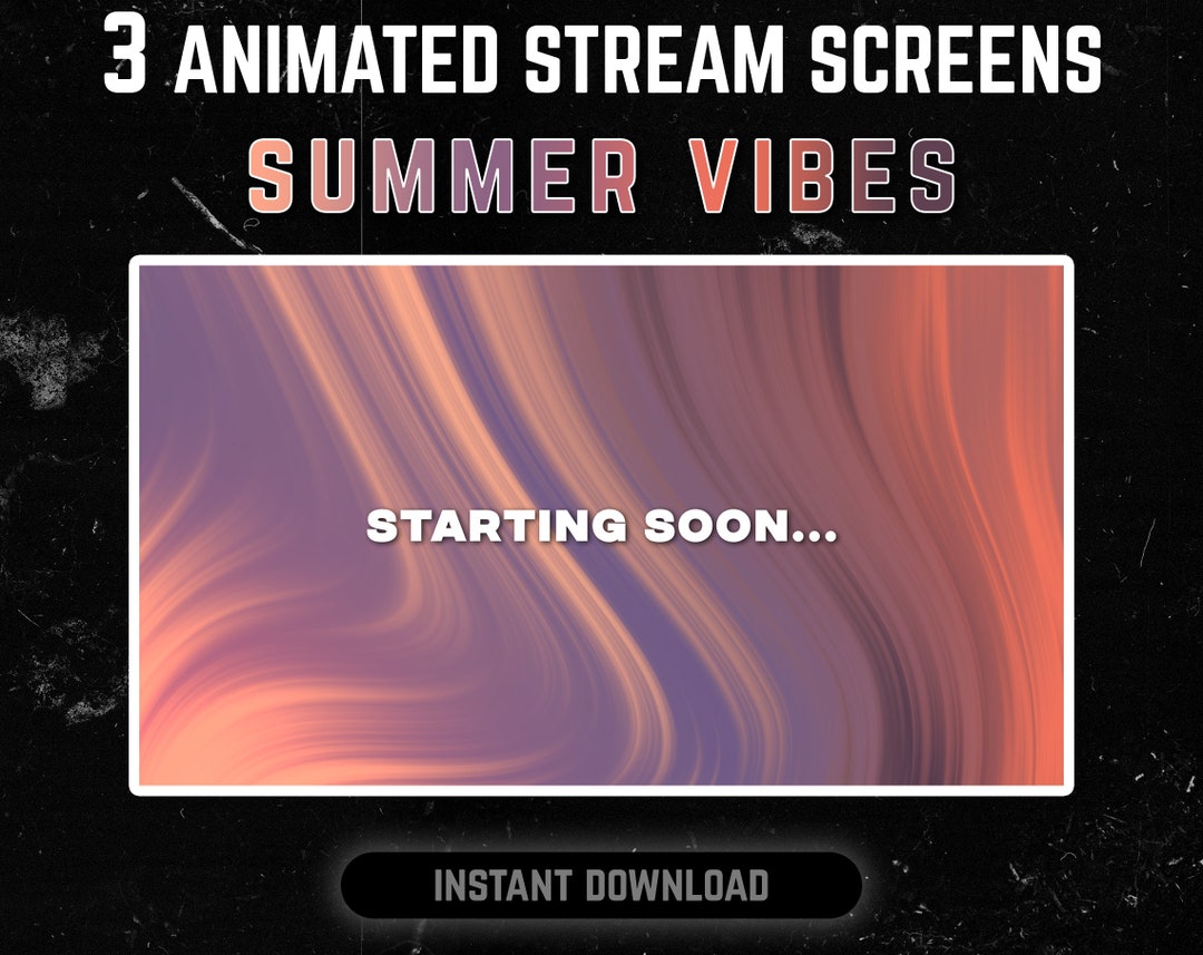 Summer Twitch Overlays - SUMMER VIBES Twitch Panels - Starting Soon ...