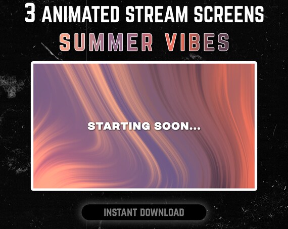 Summer Twitch Overlays SUMMER VIBES Twitch Panels Starting | Etsy