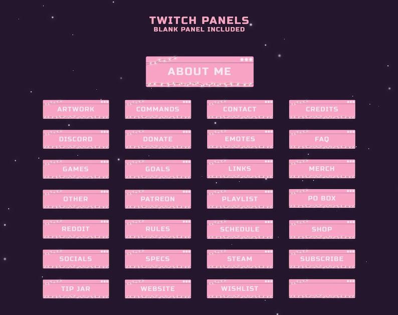 Twitch Overlay Package Pink Lofi Room - Etsy