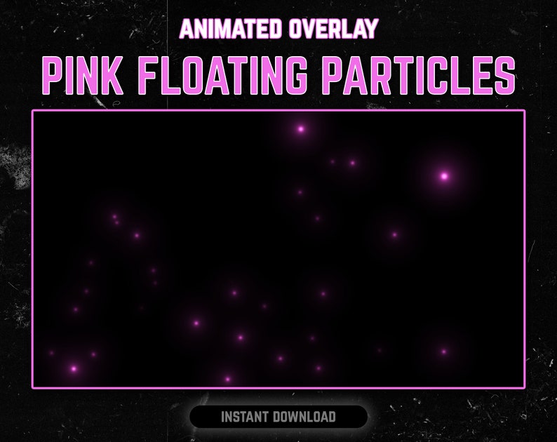 Animated Foating Particles Overlay - Pink Glowing Particle Twitch ...