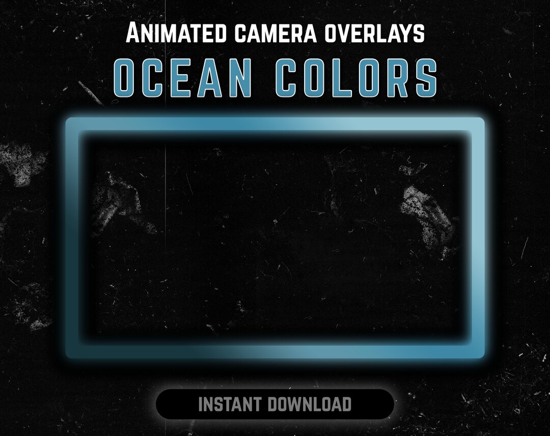 Animated Ocean Blue Webcam Border: Twitch Stream Overlay (WEBM) - Etsy