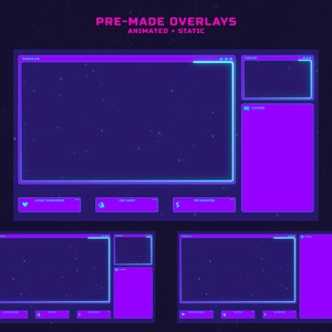 Vaporwave PC - Futuristic Twitch Overlay Package - Etsy
