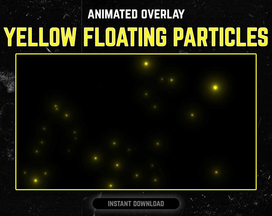 Animated Yellow Floating Particles Overlay: Twitch Stream Overlay (WEBM ...