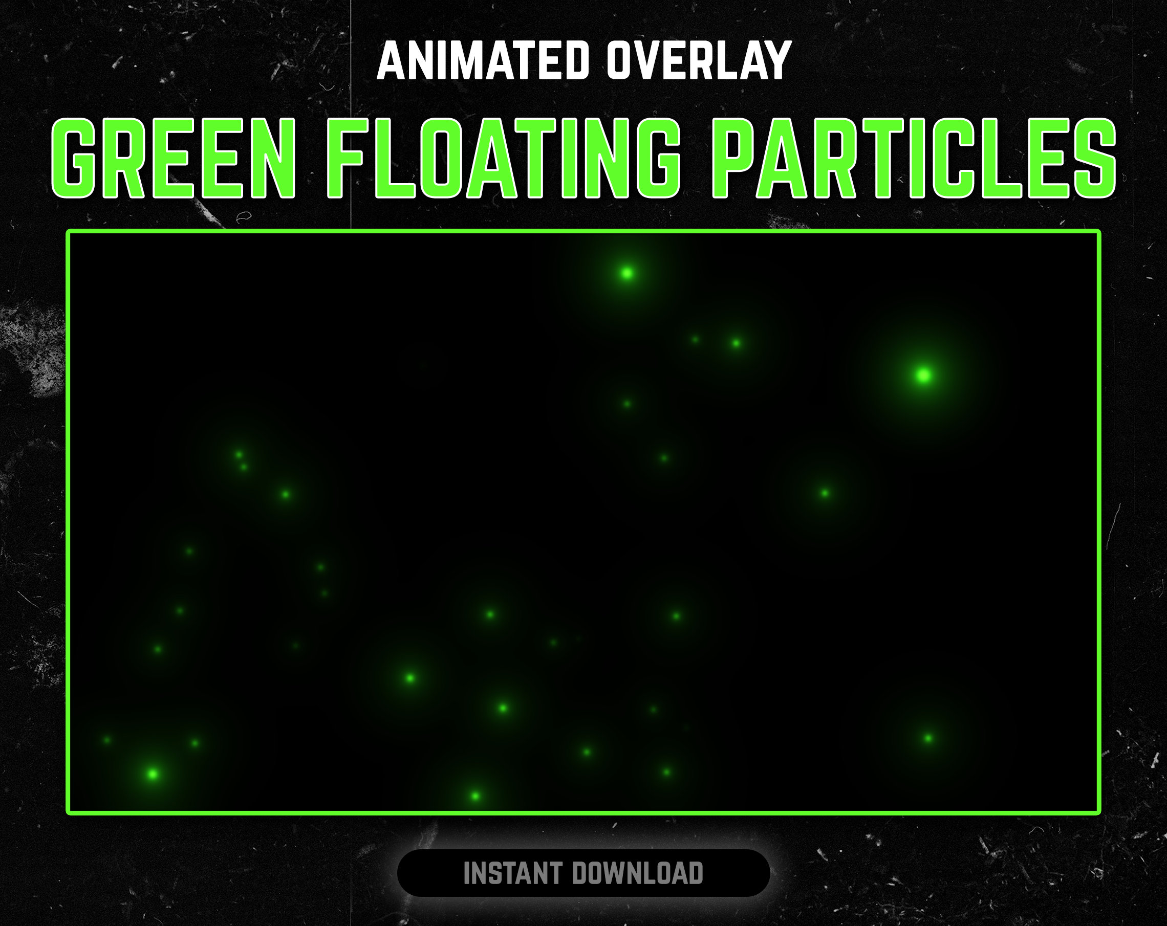 Animated Foating Particles Overlay - Green Glowing Particle Twitch ...
