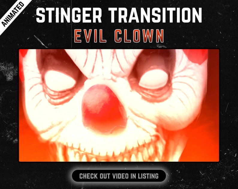 Evil Clown Horror Stinger Transition - Halloween Twitch Transition ...