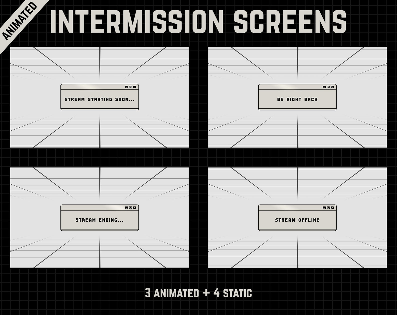 Animated Intermission Screens for Twitch Streaming - Bright Retro ...