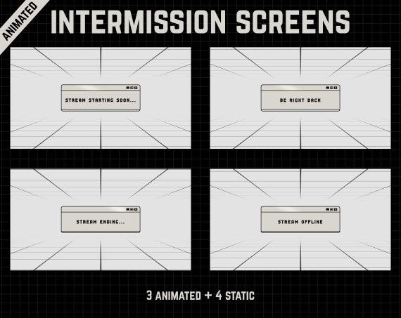 Animated Intermission Screens for Twitch Streaming Bright - Etsy