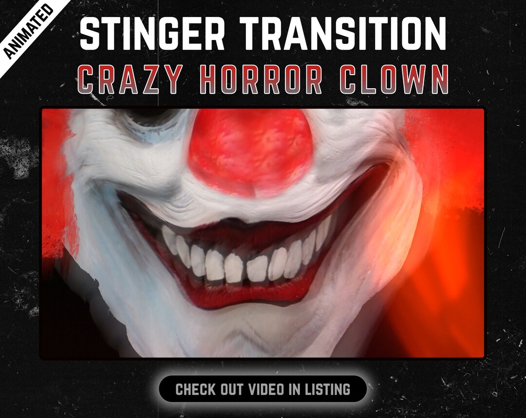 Crazy Horror Clown Stinger Transition - Halloween Twitch Transition ...