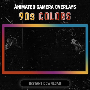 Nineties Retro Style Twitch Animated Webcam Border Frame - 90s Colors ...
