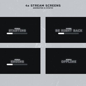 Black Computer - Black Twitch Overlay Package - Etsy