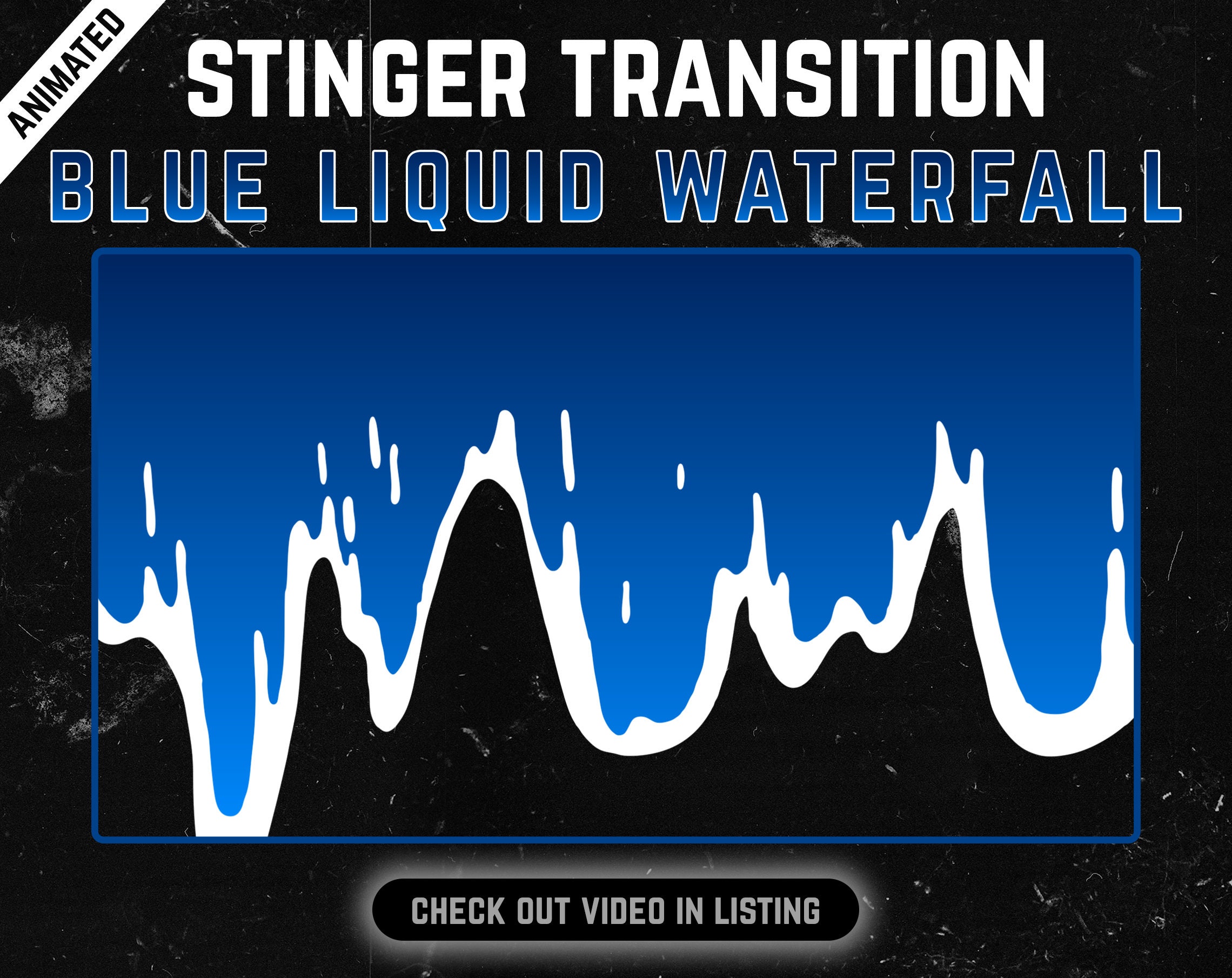 Blue Waterfall Stinger Transition Blue OBS Transition With Waterfall ...