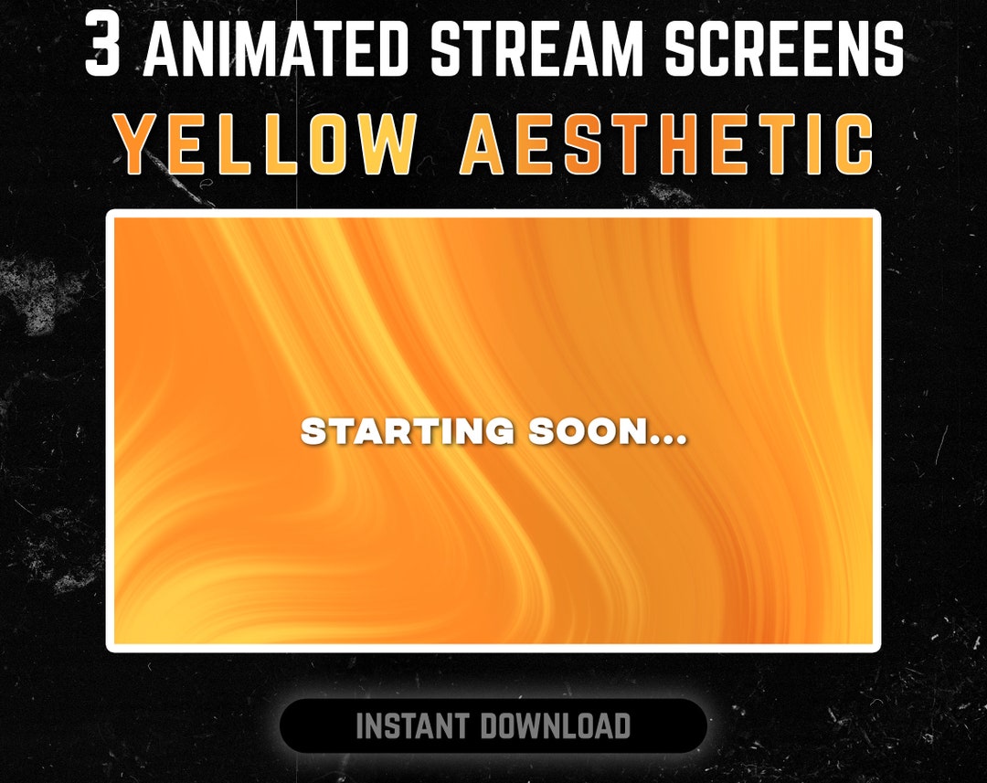 Yellow Aesthetic Twitch Banners - Yellow Aesthetic - Starting Soon - Be ...