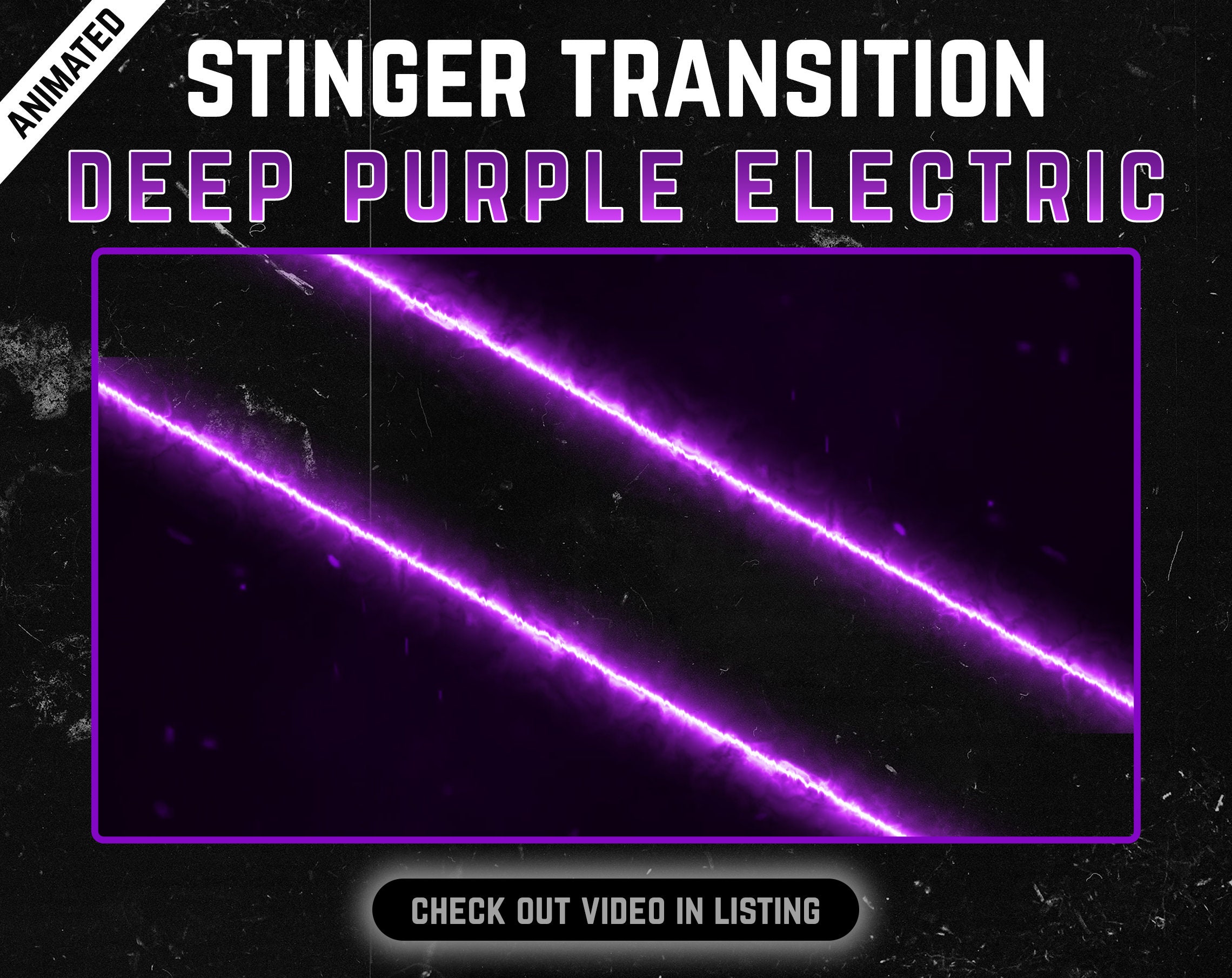 DEEP PURPLE Stinger Transition Purple OBS Transition With Electric ...
