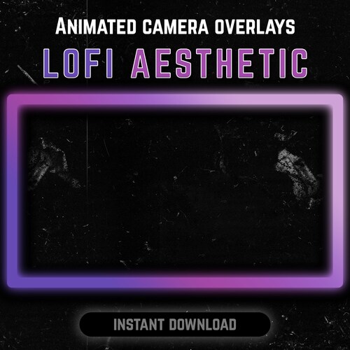 Twitch Animated Webcam Border Frame BLACK Aesthetic Camera - Etsy
