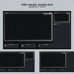 Black Computer - Black Twitch Overlay Package - Etsy