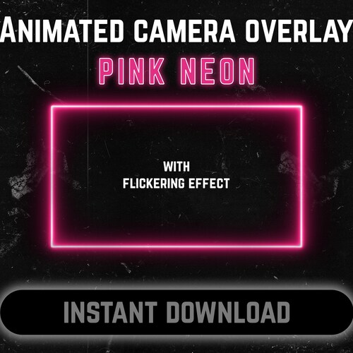 Animated Camera Overlay Pink Neon Webcam Border With | Etsy