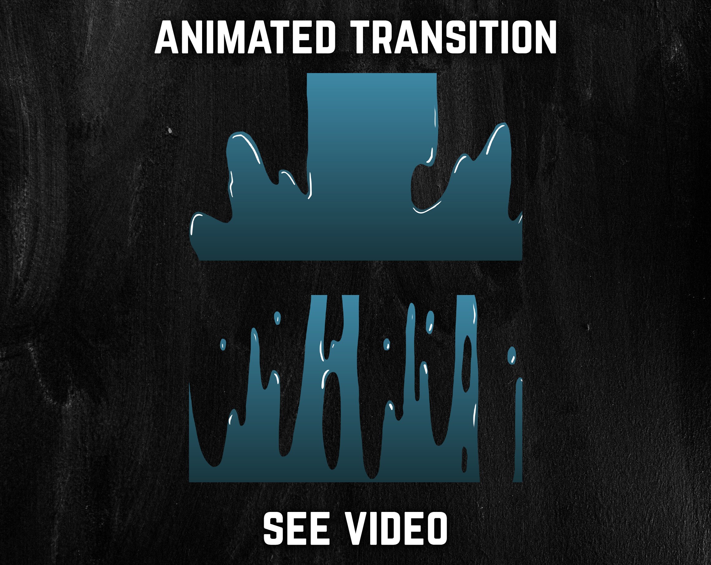 Blue Ocean Liquid Splash Stinger Transition: Obs/twitch Overlay - Etsy