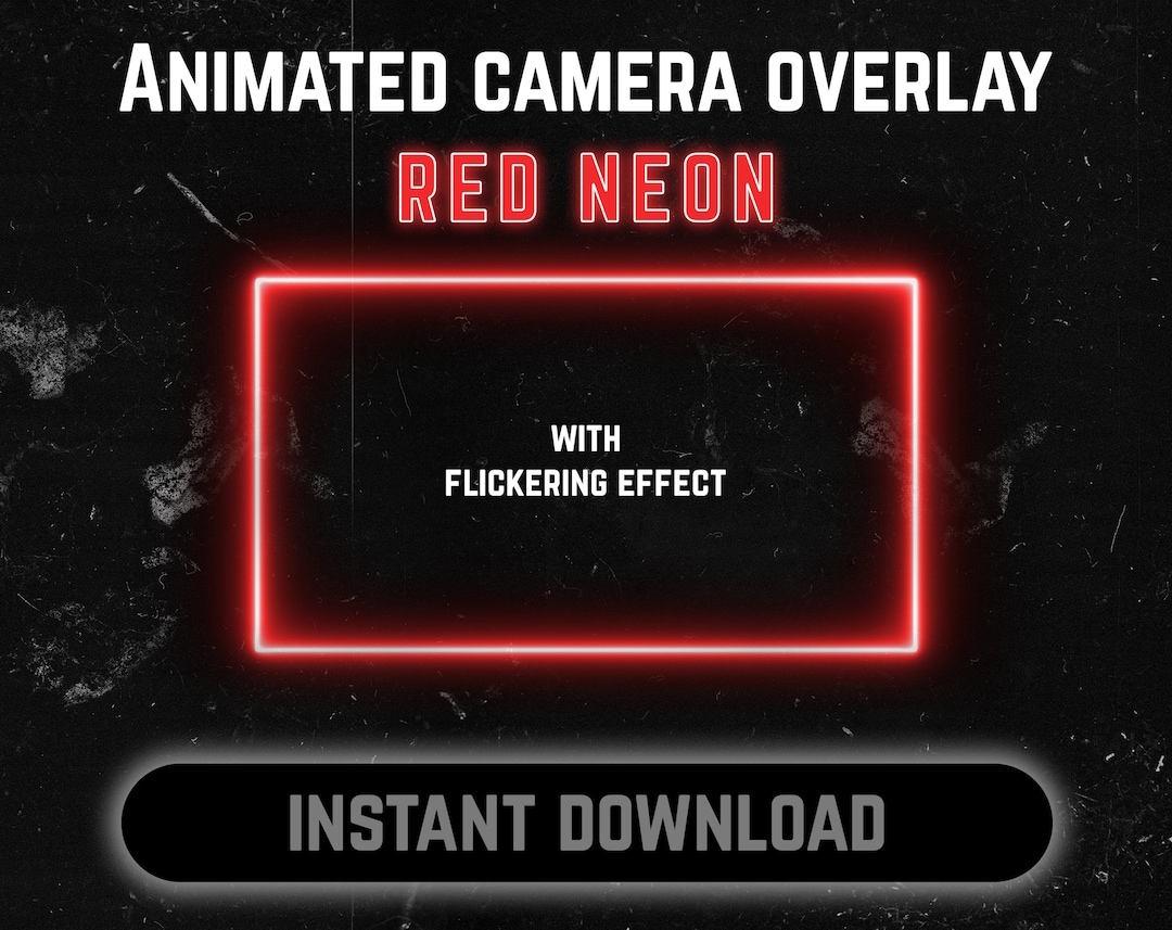 Animated Camera Overlay - Red Webcam Border With Flickering Effect ...