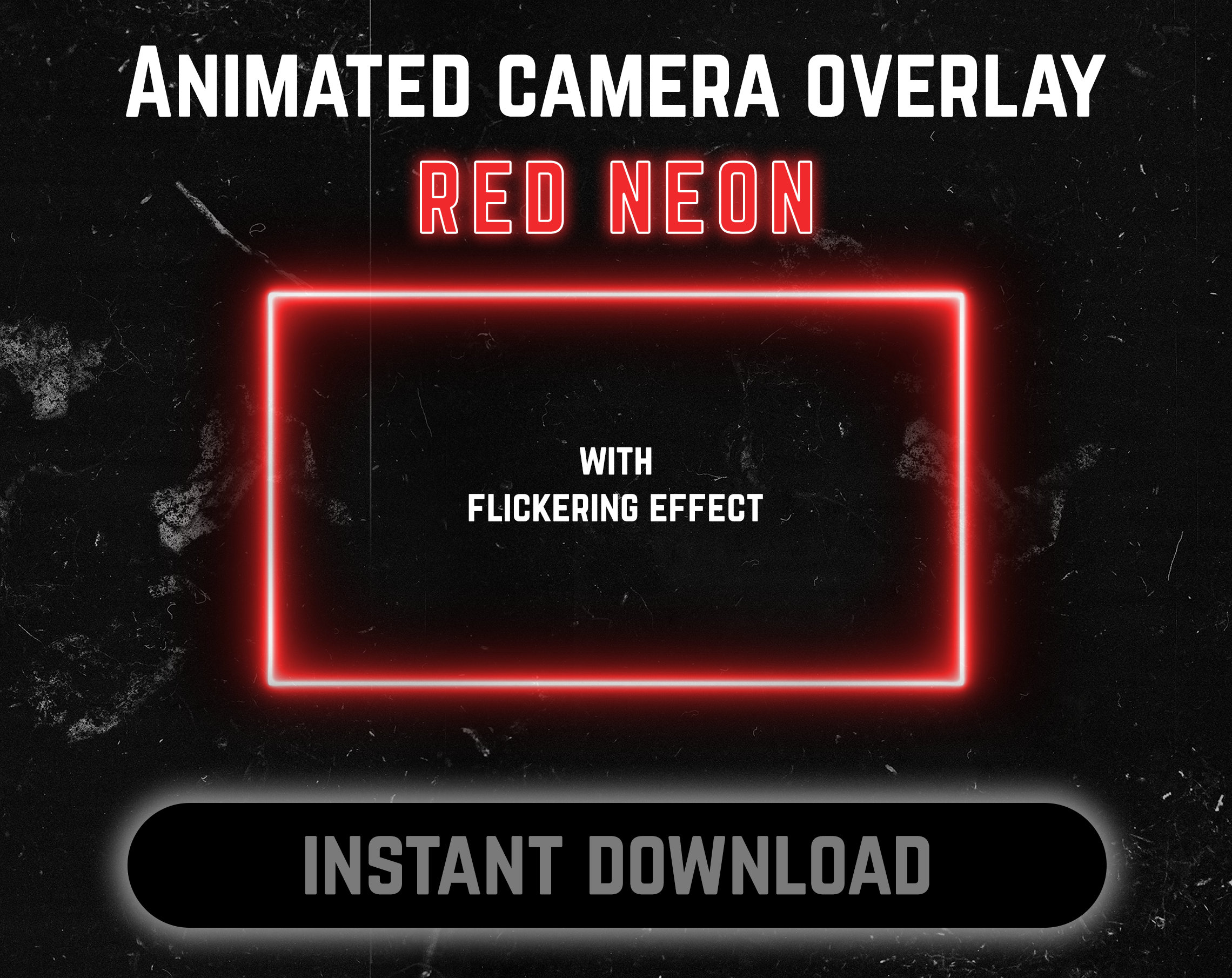 Animated Camera Overlay - Red Webcam Border With Flickering Effect ...