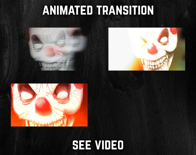 Evil Clown Horror Stinger Transition: Halloween Twitch Overlay (SFX ...