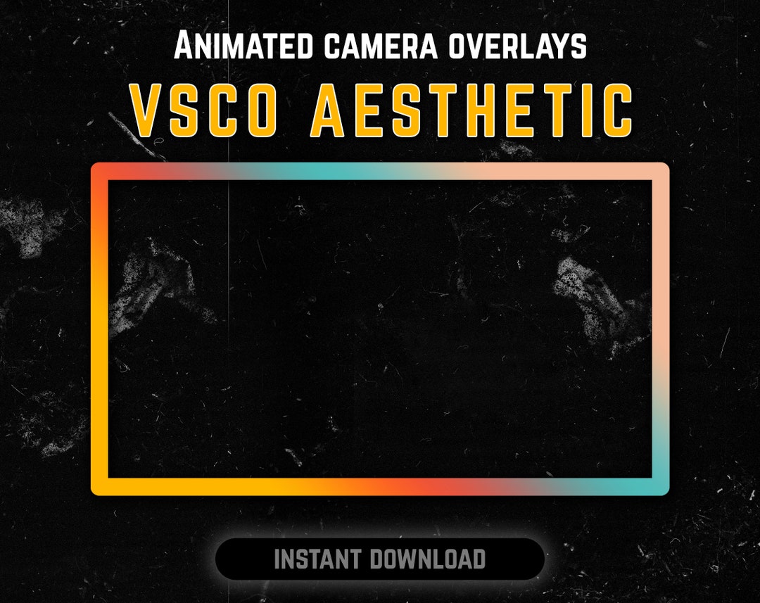 Twitch Animated Webcam Border Frame - VSCO COLORS Aesthetic Camera ...
