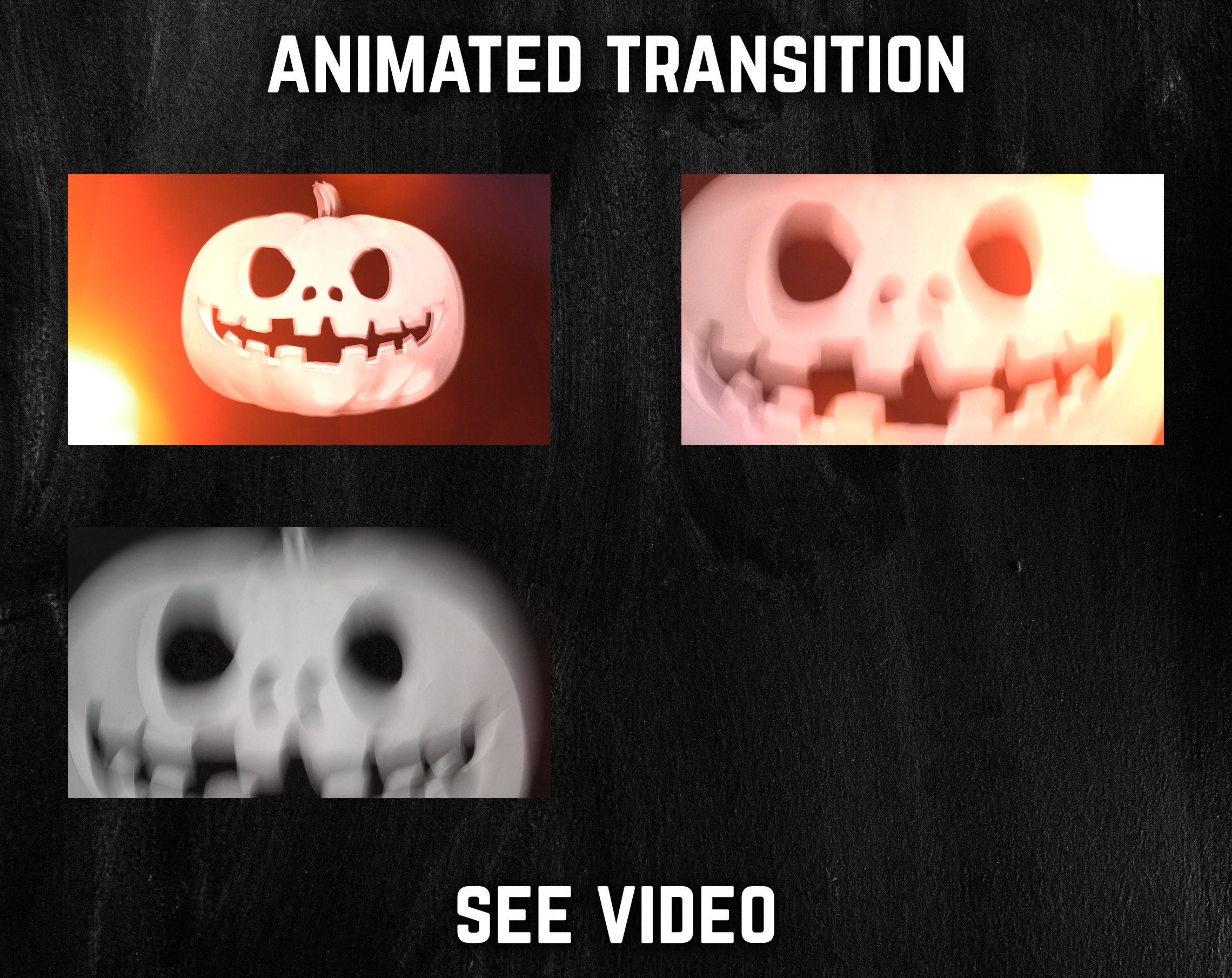 Scary Pumpkin Horror Stinger Transition Halloween Twitch - Etsy