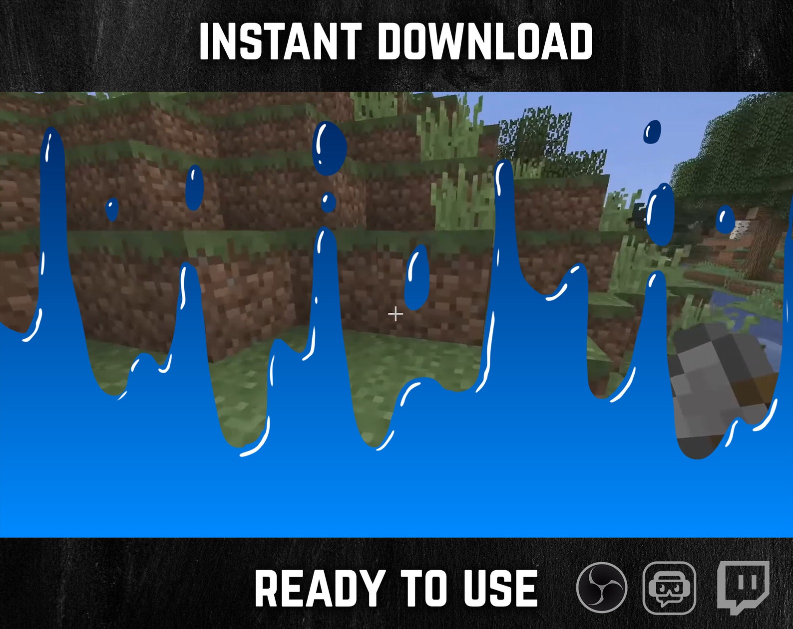 Blue Waterfall Stinger Transition Blue OBS Transition With Waterfall ...