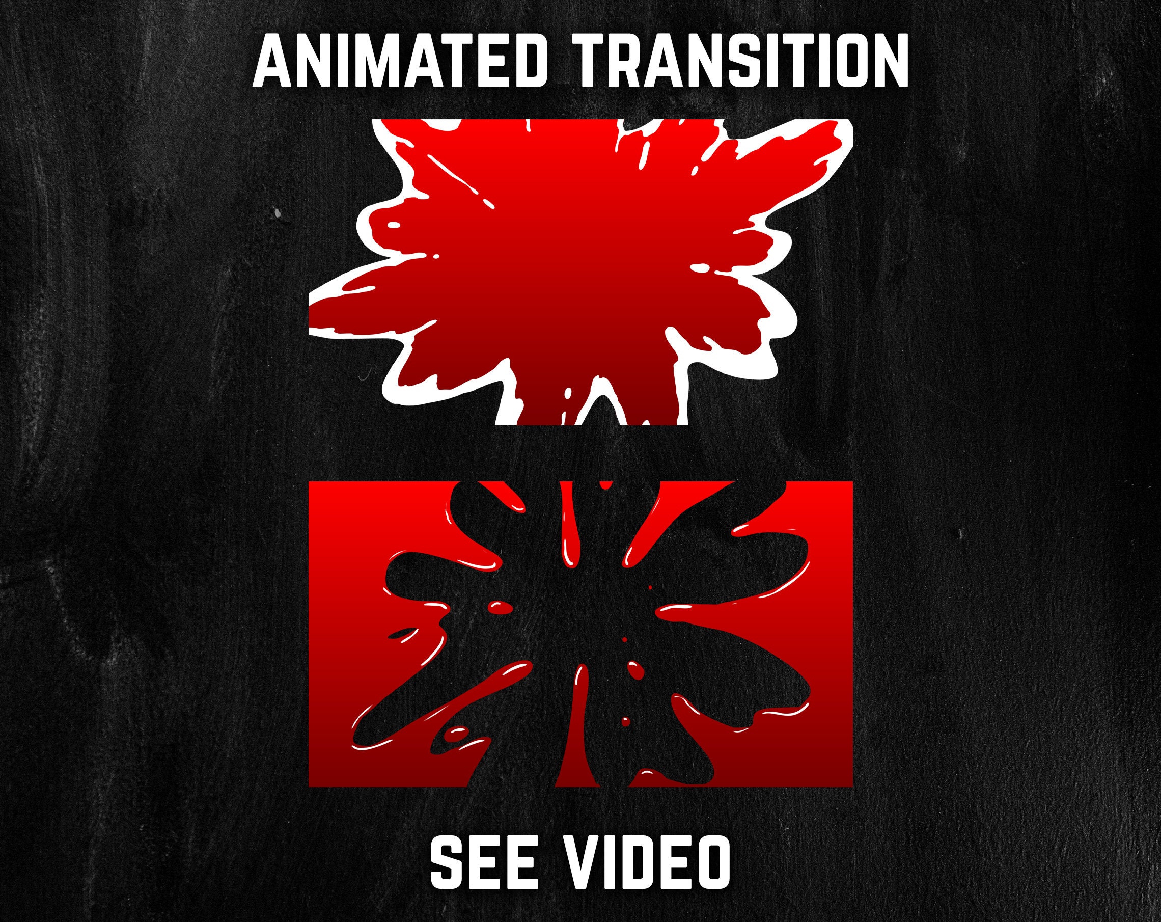RED Liquid Splash Stinger Transition V1 Red OBS Transition With Liquid ...