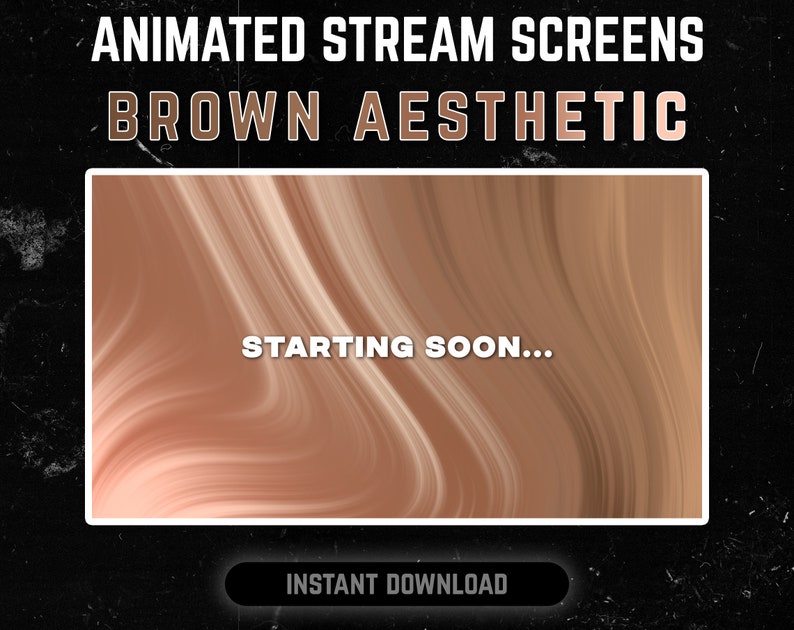 Brown Twitch Overlay Brown Aesthetic Starting Soon Be - Etsy Hong Kong
