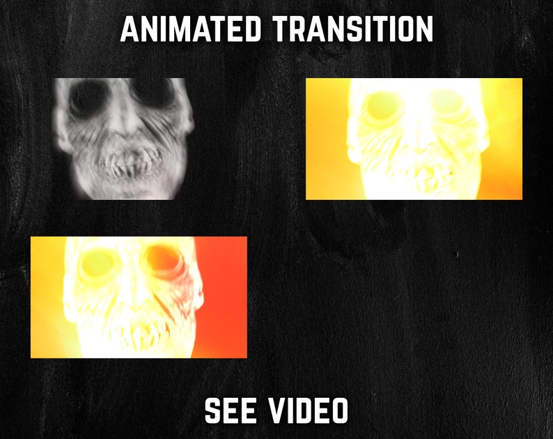 Human Skull Horror Stinger Transition: Halloween Twitch Overlay (SFX ...