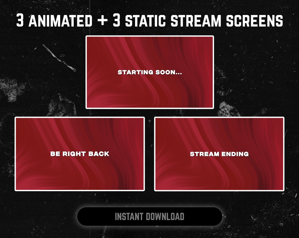 RED Twitch Overlays - Red Color Twitch Panels - Starting Soon - Be ...