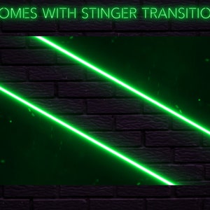 Green Neon Twitch Overlay Package - Minimal Lime Green Neon Twitch ...
