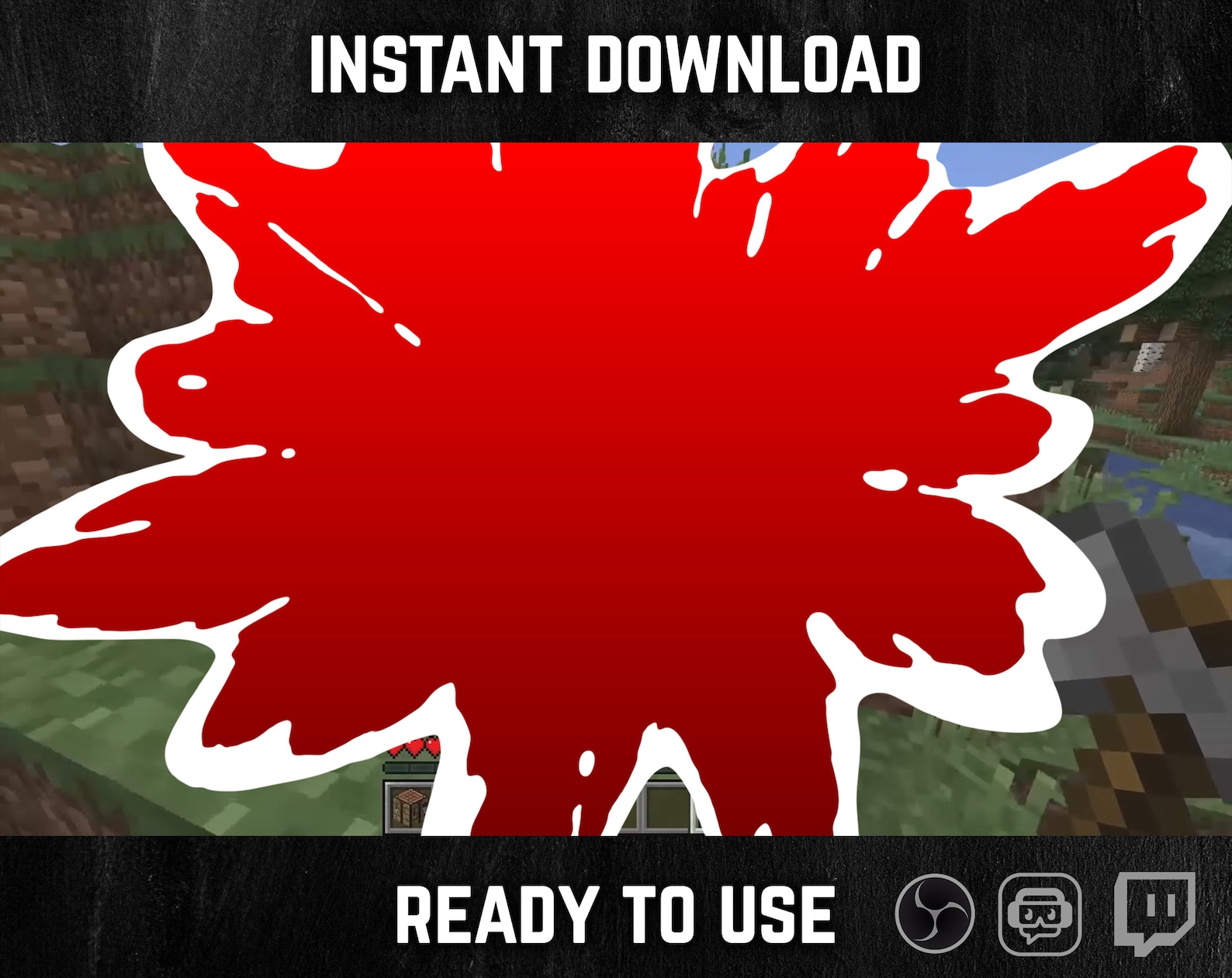 RED Liquid Splash Stinger Transition V1 Red OBS Transition With Liquid ...