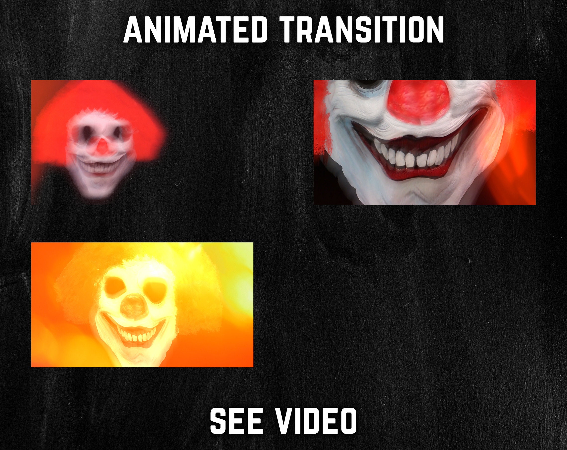 Crazy Horror Clown Stinger Transition Halloween Twitch Transition ...