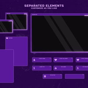 Purple Lofi Computer - Purple Twitch Overlay Package - Etsy