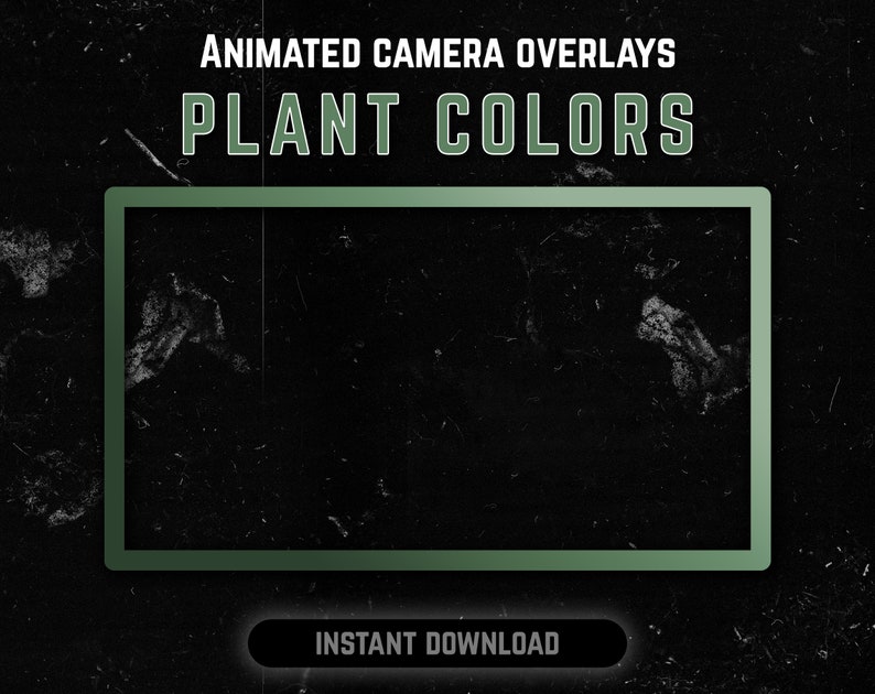 Twitch Animated Webcam Border Frame - PLANT COLORS Camera Border - for ...