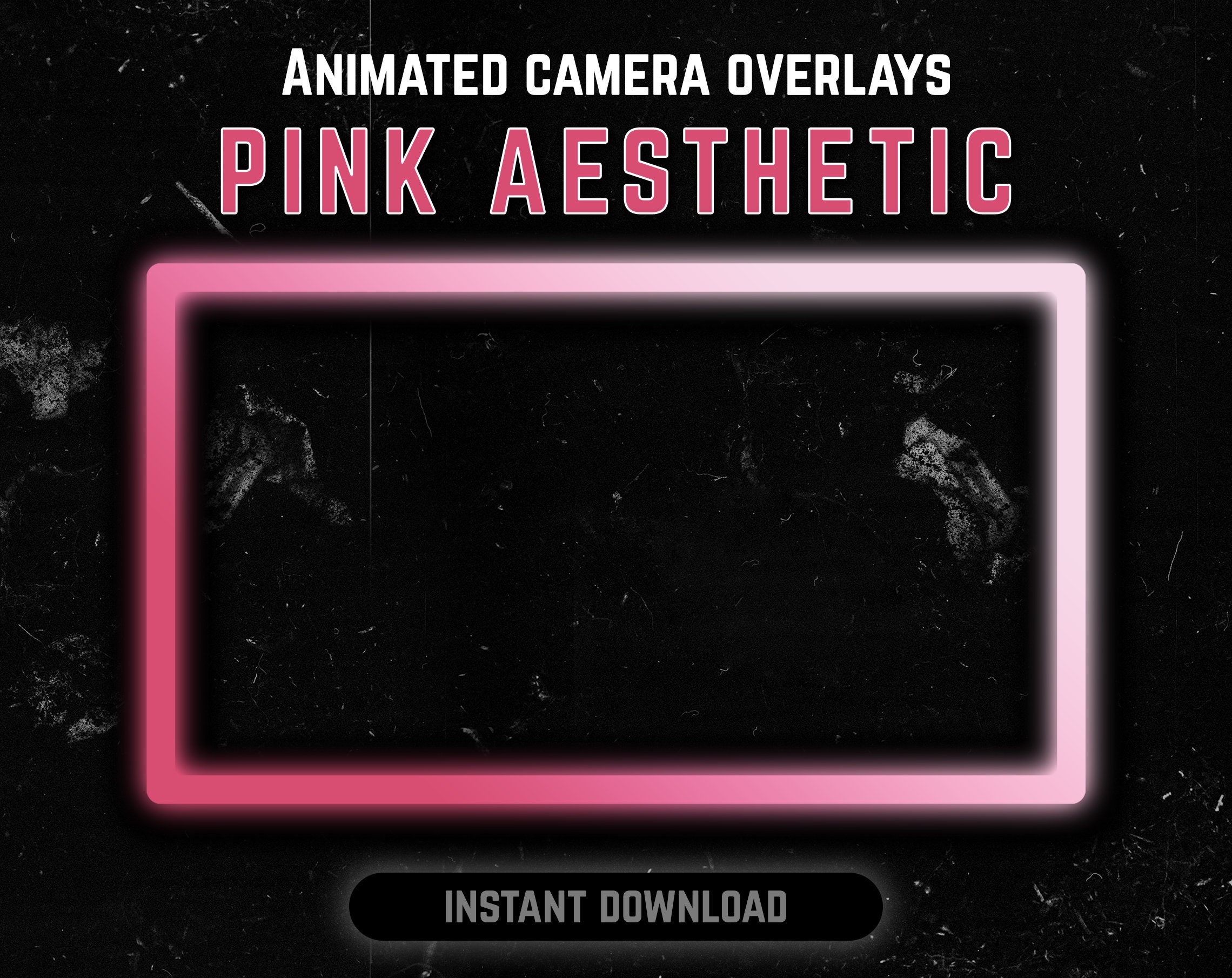 Twitch Animated Webcam Border Frame PINK COLORS Aesthetic Camera Border ...