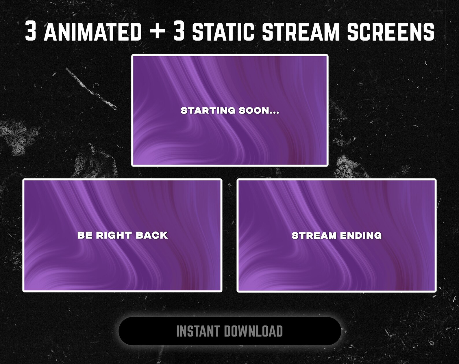 Purple Twitch Overlays - Purple Color Twitch Panels - Starting Soon ...