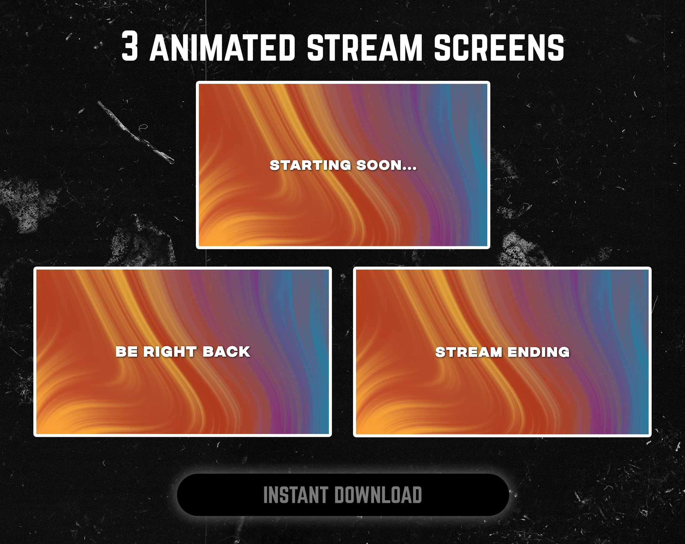 Nineties Twitch Overlay 90s Colors Starting Screen Be | Etsy
