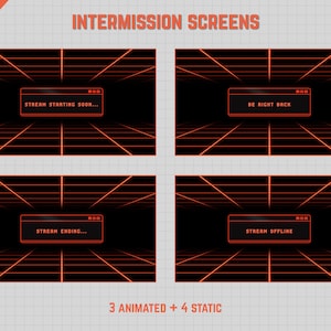 Animated Intermission Screens for Twitch Streaming - Orange & Black ...