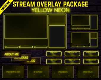Neon Twitch Overlay | Etsy